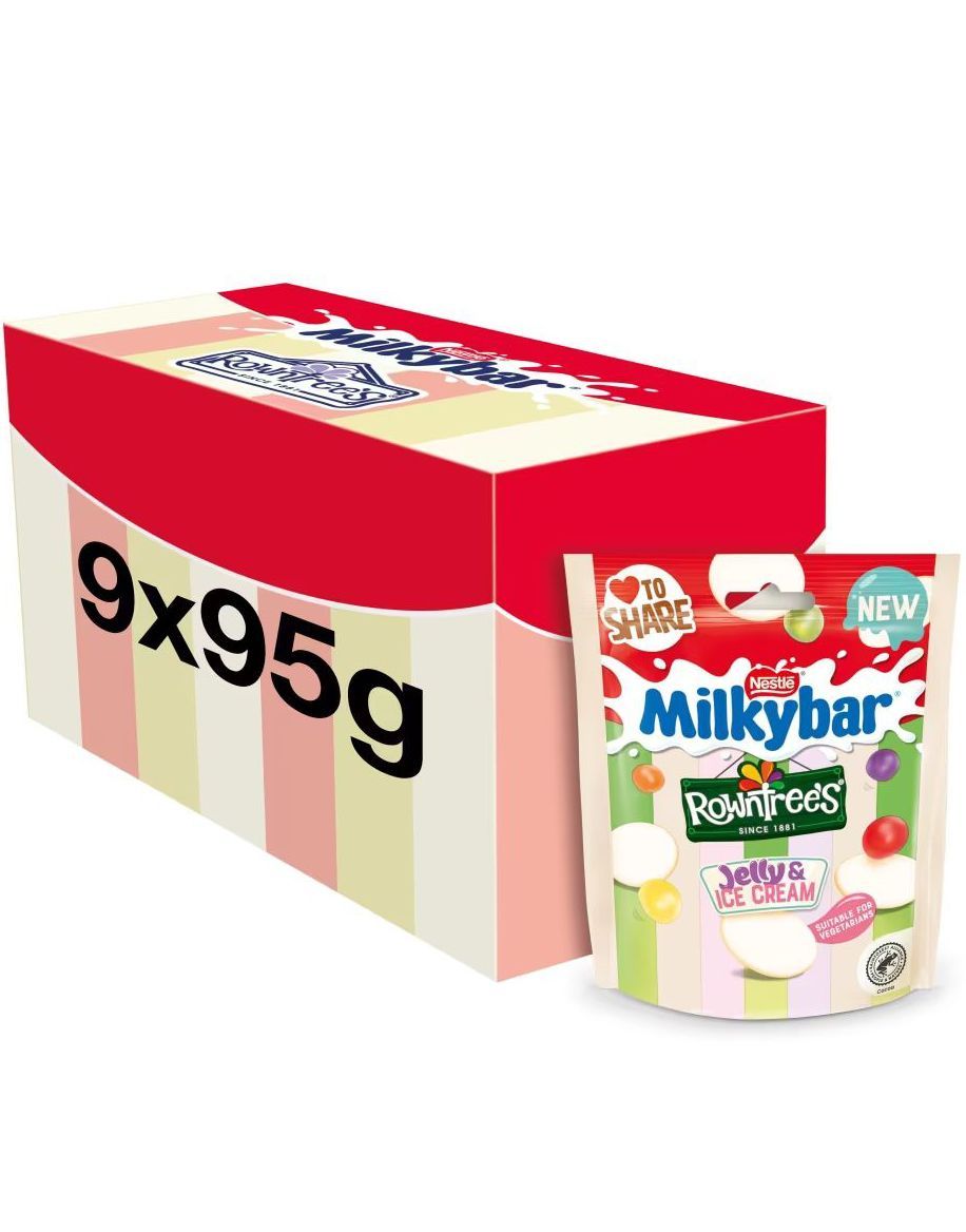 9 Stk Nestle Milkybar Rowntree's Jelly & Ice Cream - Hel Kasse 855 Gram ...